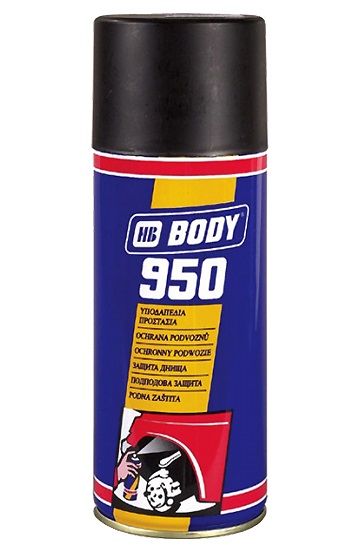 HB BODY 950 sprej čierny 400ml - SVET autolakov, náradia, stavebnej chémie a doplnkov.